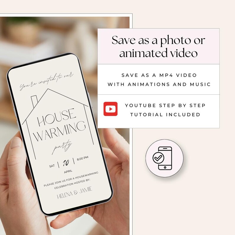 Housewarming Invitation Digital Card & Video House Warming Invite ...