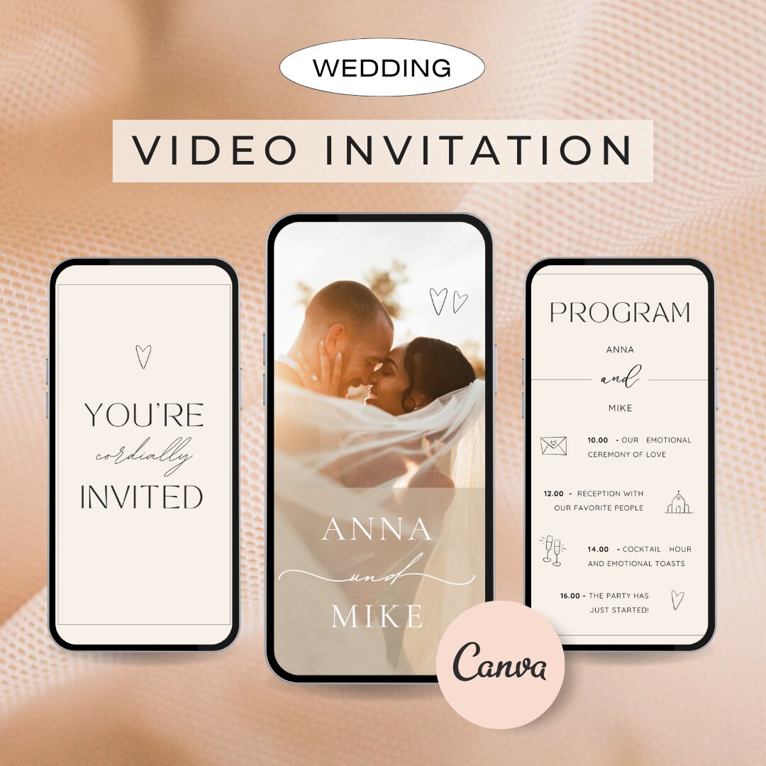 Wedding Video Invitation Template Animated Wedding Invitation With ...