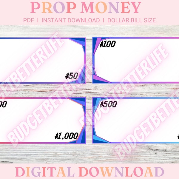 50 Dollar Bill Prop - Etsy