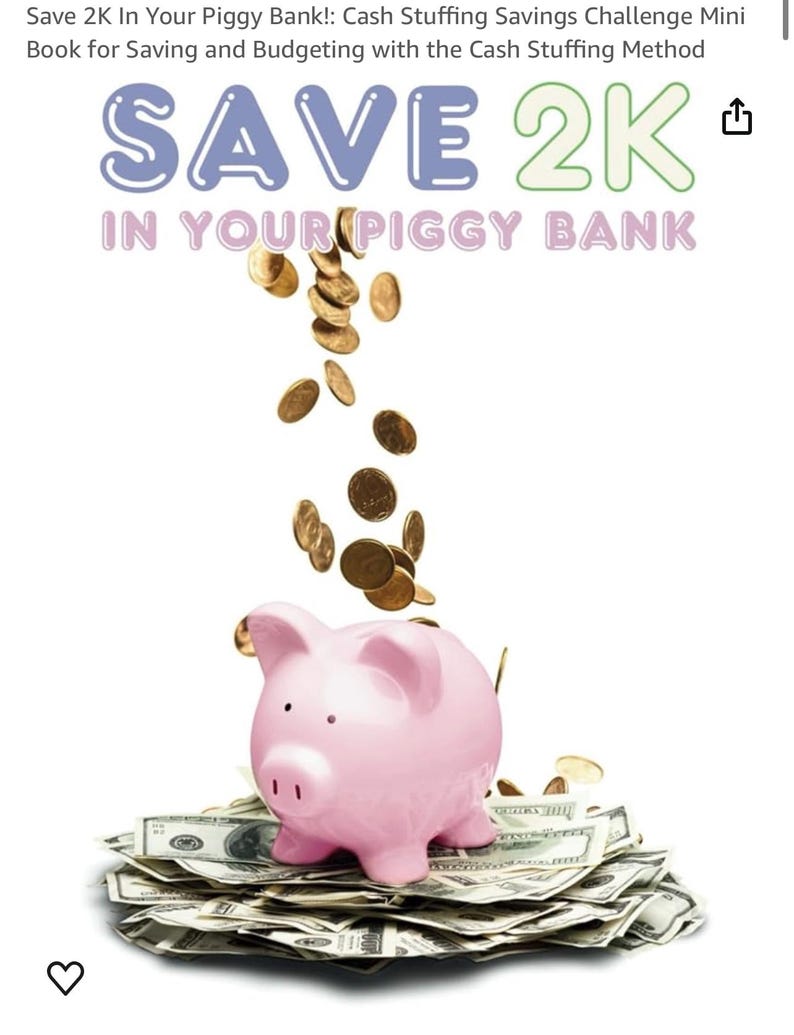 Save 2K in Your Piggy Bank! Cash Stuffing Savings Challenge Mini Book ...
