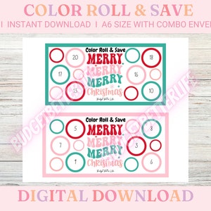 Merry Christmas Color Roll & Save! Digital Download W/ Two A6 Size ...