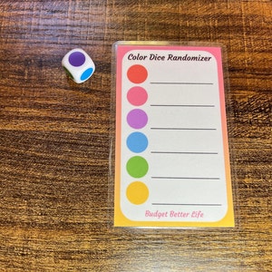 Color Dice Randomizer, Chose Savings Challenges or Sinking Funds W/ a ...