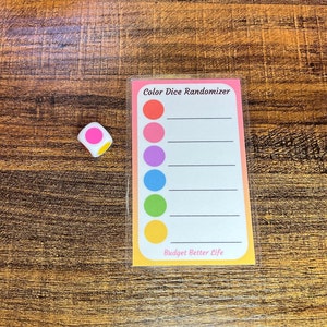 Color Dice Randomizer, Chose Savings Challenges or Sinking Funds W/ a ...