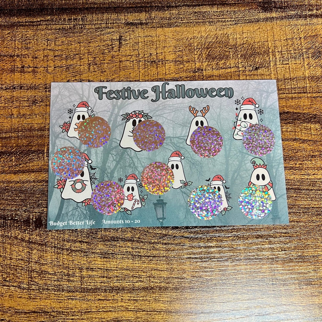 Festive Halloween Scratch Off! Cute Holiday Ghost Scratch & Save ...