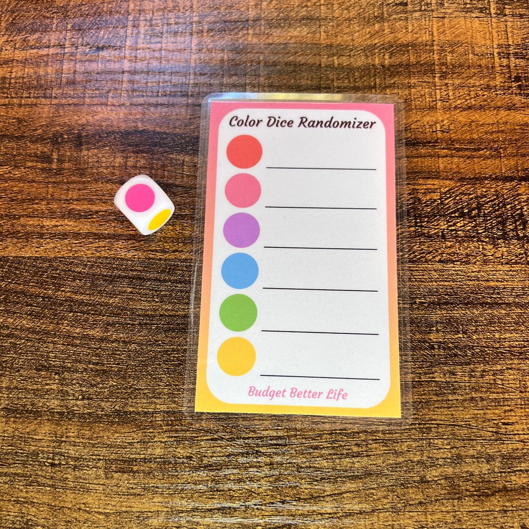 Color Dice Randomizer, Chose Savings Challenges or Sinking Funds W/ a ...