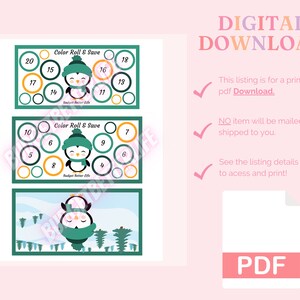Winter Penguin Color Roll & Save! Digital Download W/ Two A6 Size ...