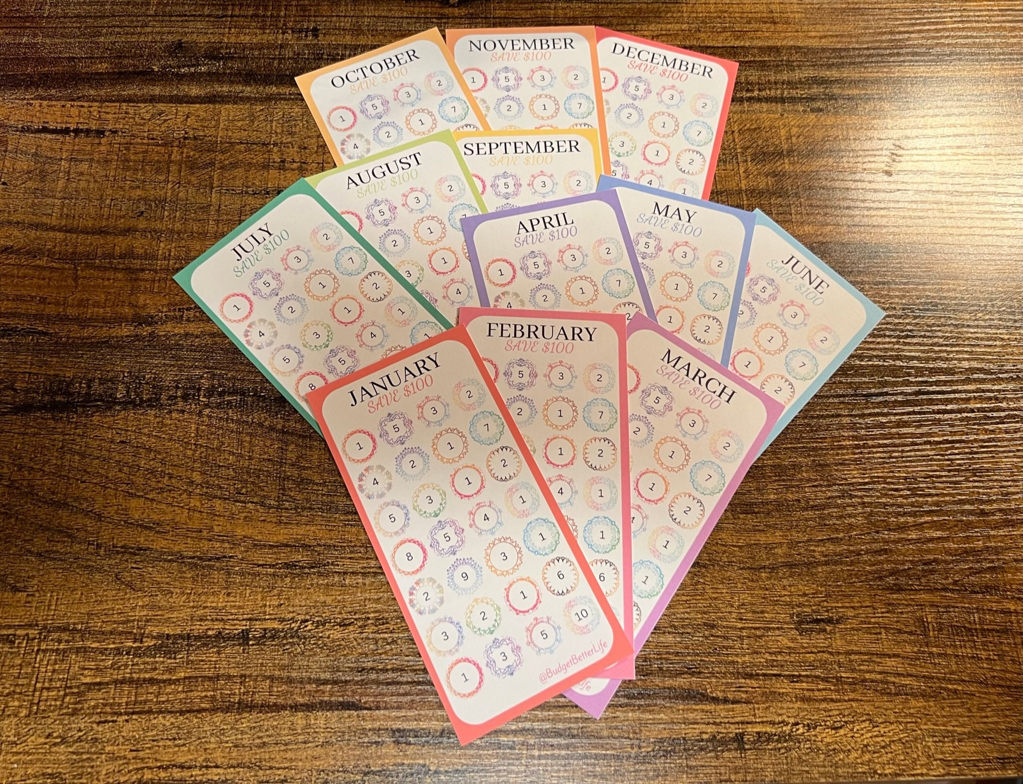 12 Month Savings Challenge Bundle Monthly Savings Challenge - Etsy