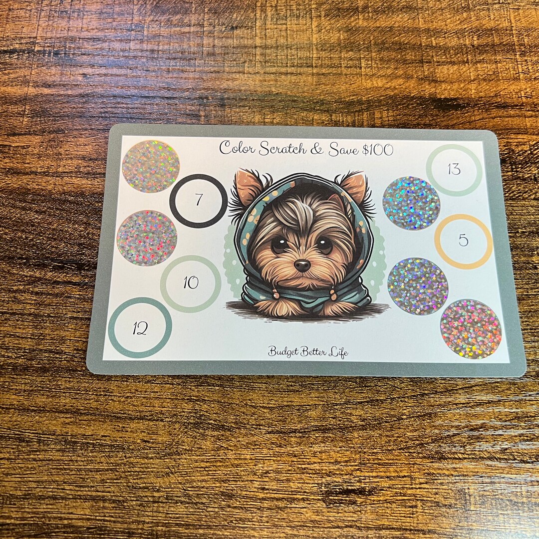 Color Scratch & Save Challenge! Winter Yorkie Challenge, Savings ...