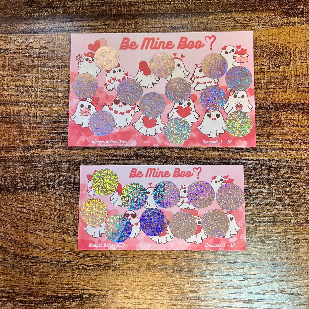 Be Mine Boo Scratch Off! Cute Valentine’s Savings! A5/A6 Laminated ...