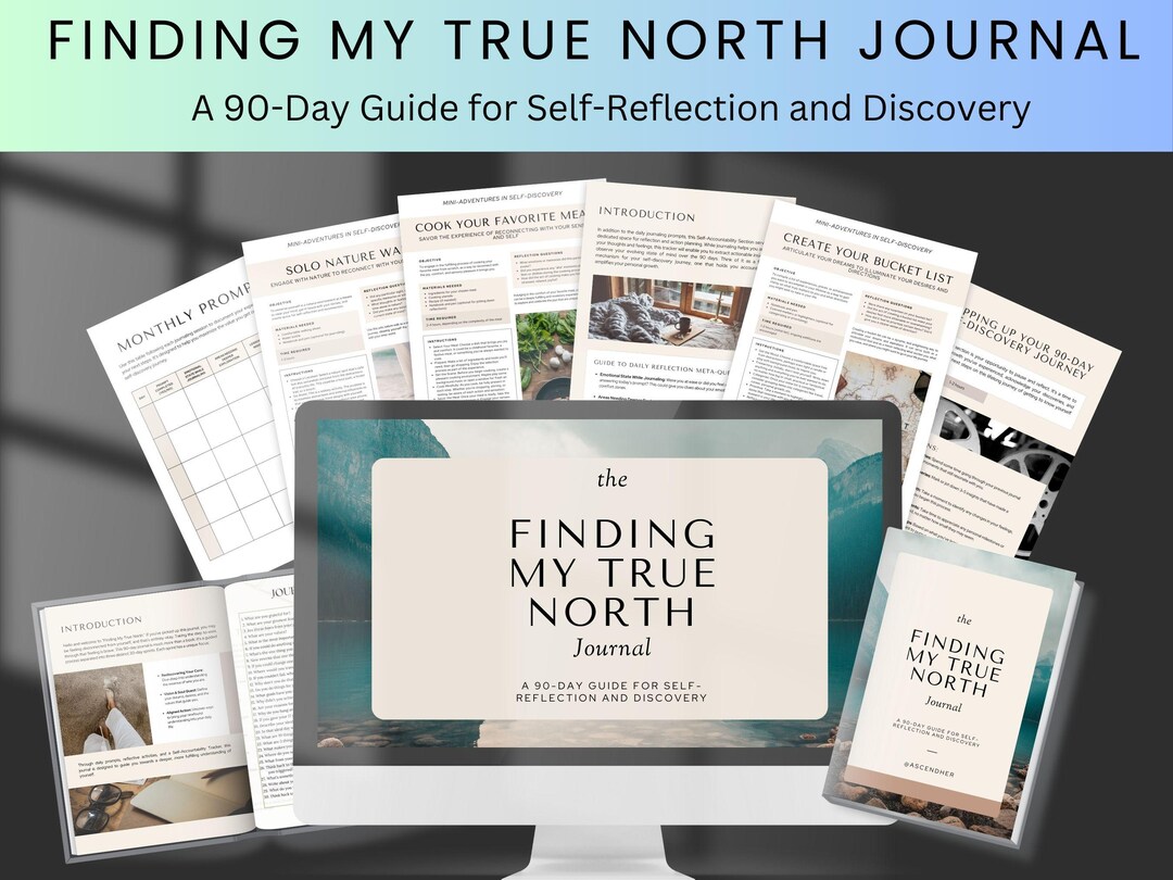Self-discovery Journal Finding My True North - Digital Therapy Journal ...