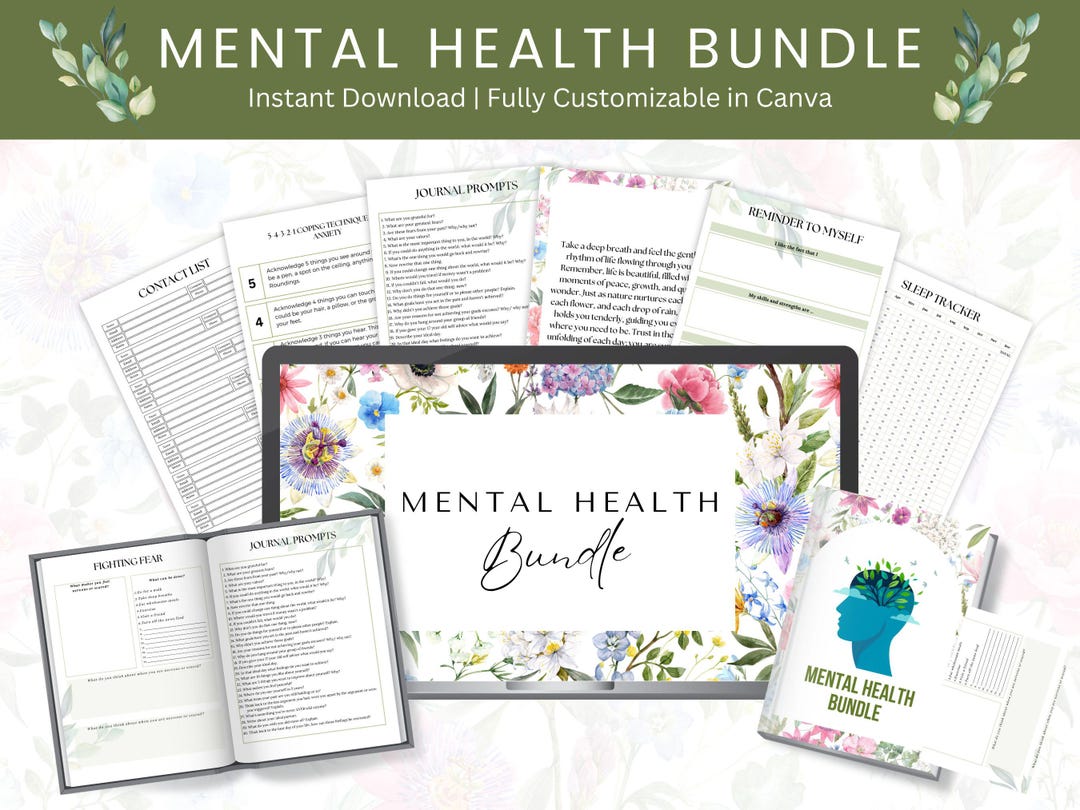 Mental Health Bundle | Therapy Worksheets, Self-care Tools, Anxiety ...
