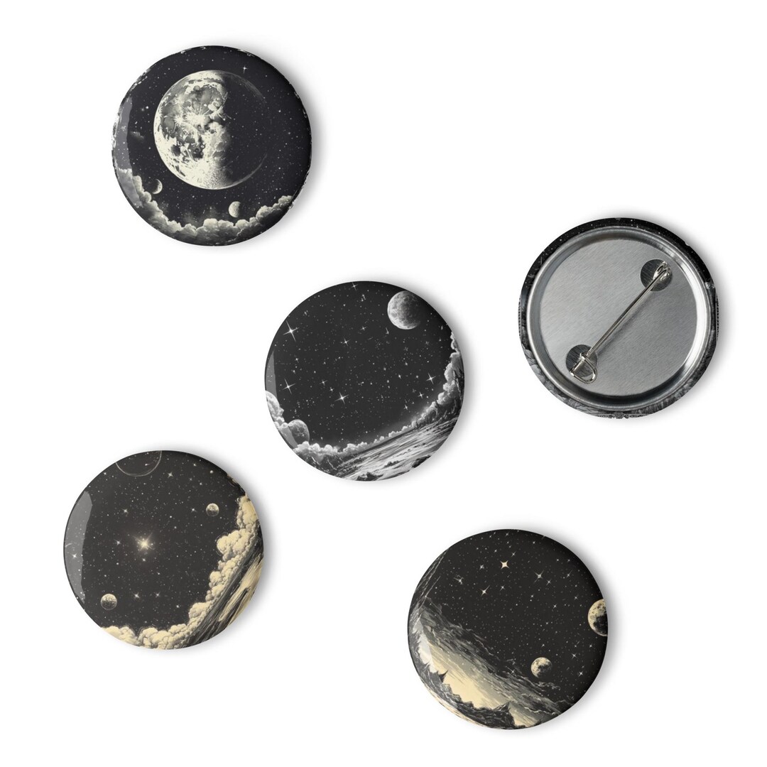 Celestial Night Sky Buttons 1.25 / 2.25 Pinback Badge Set - Etsy