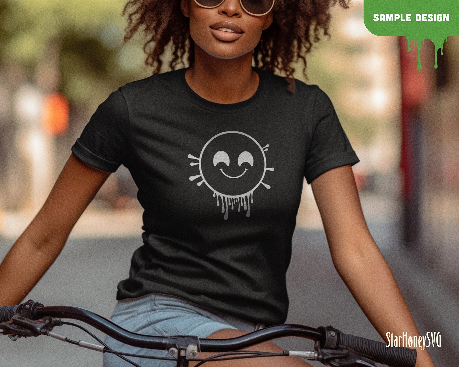 Retro Alien Smiley Face Pack 6 Custom SVG & PNG Cut File Variations ...