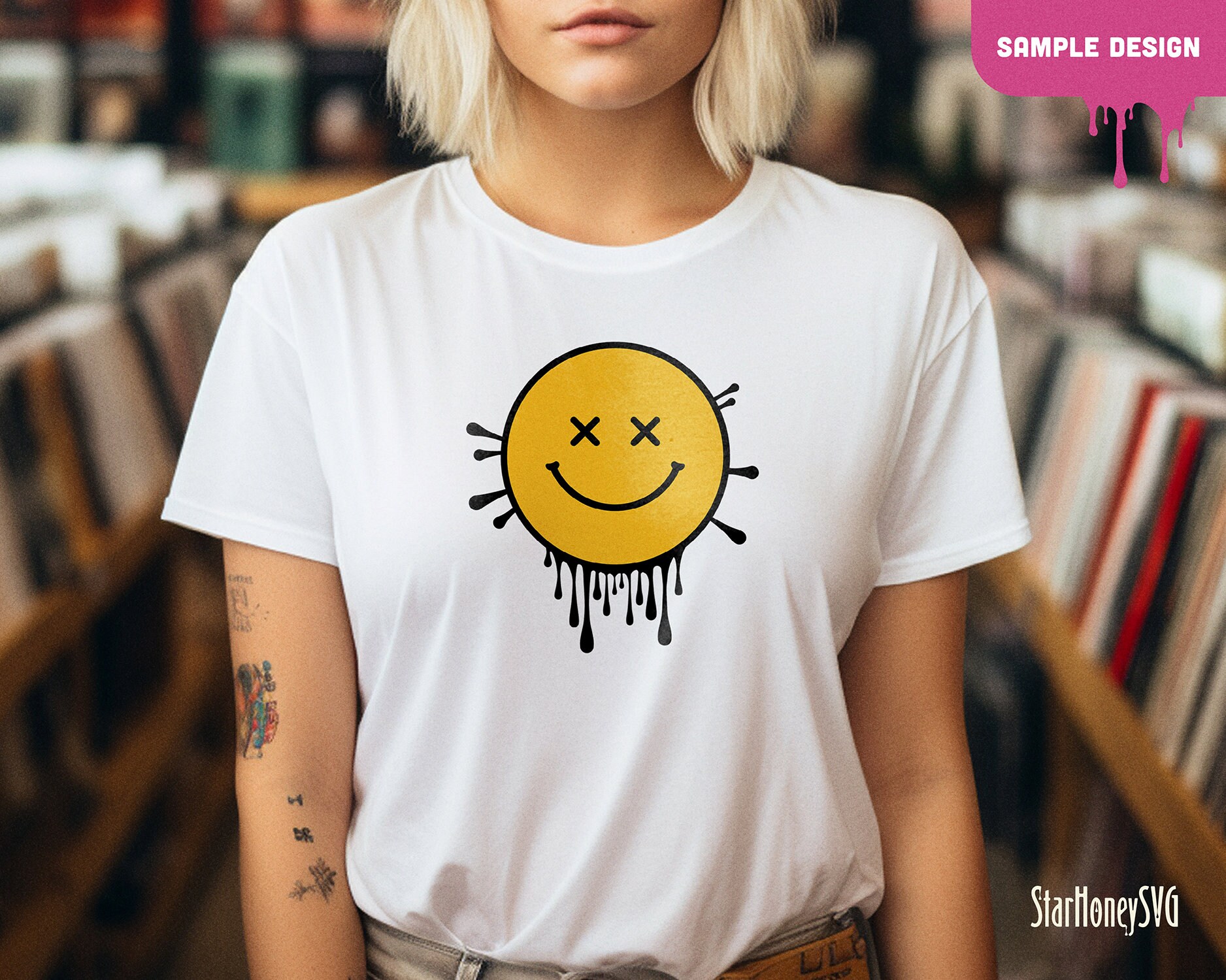 Cross Eyes Smiley Face Pack 6 Custom SVG & PNG Cut File Variations ...