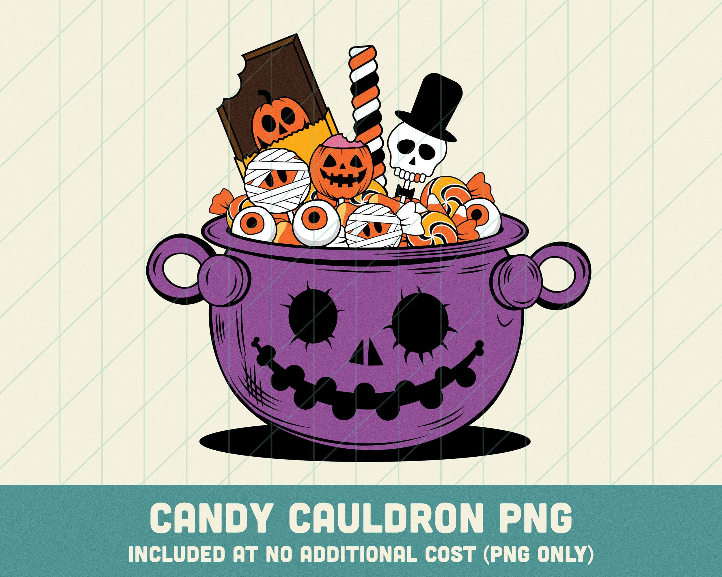 Retro Halloween Candy SVG/PNG Clipart Bundle. Cut Files Perfect for ...