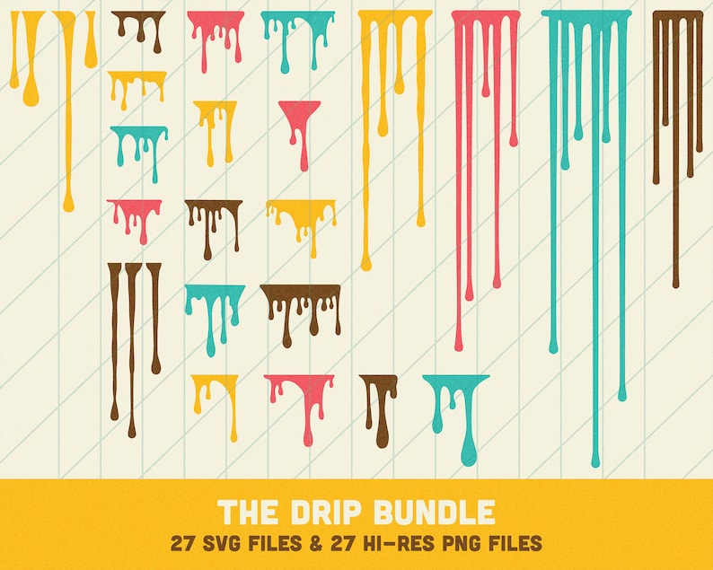 Honey Drip SVG Clipart Bundle for Custom Fonts and Craft Projects - Etsy
