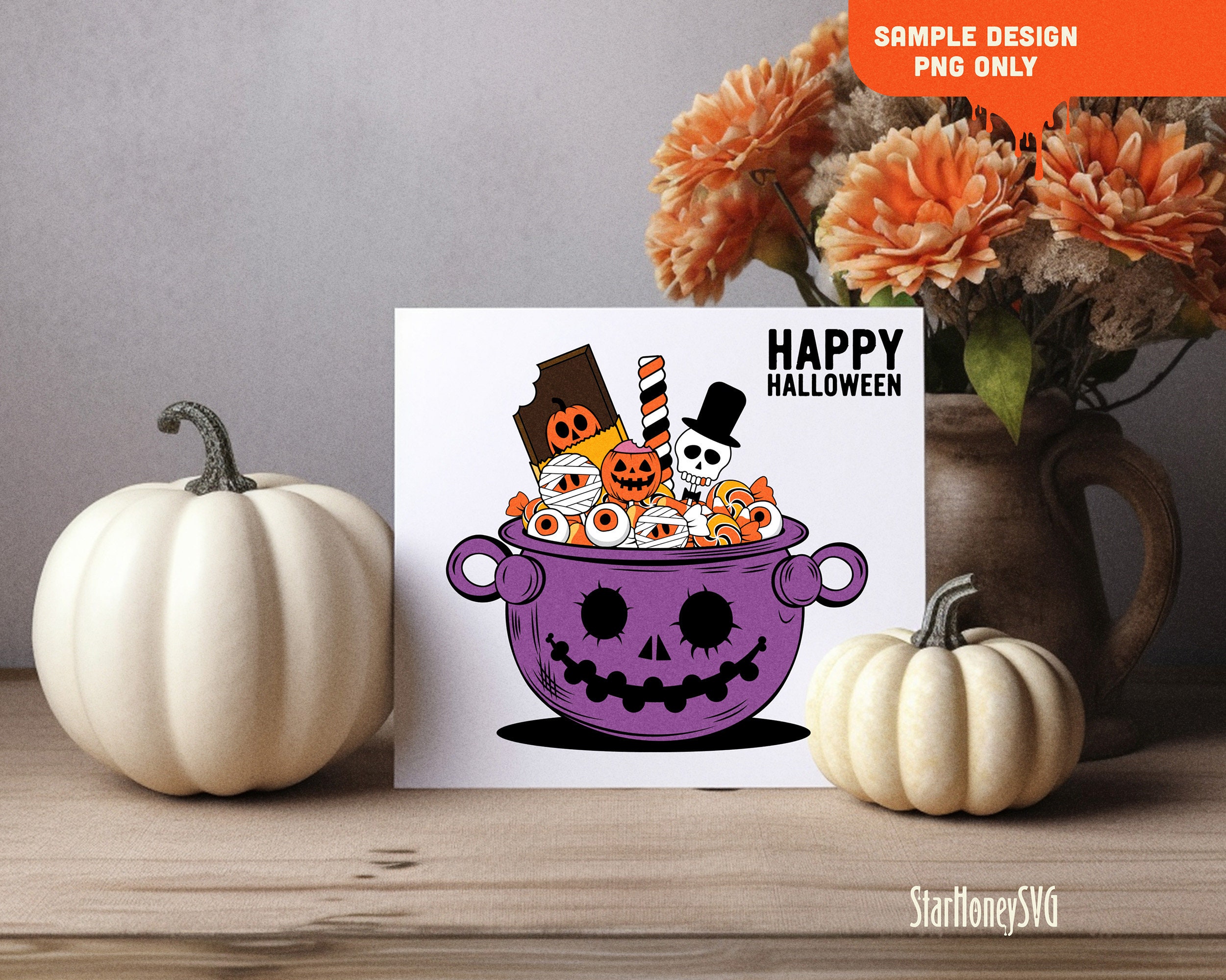 Retro Halloween Candy SVG/PNG Clipart Bundle. Cut Files Perfect for ...