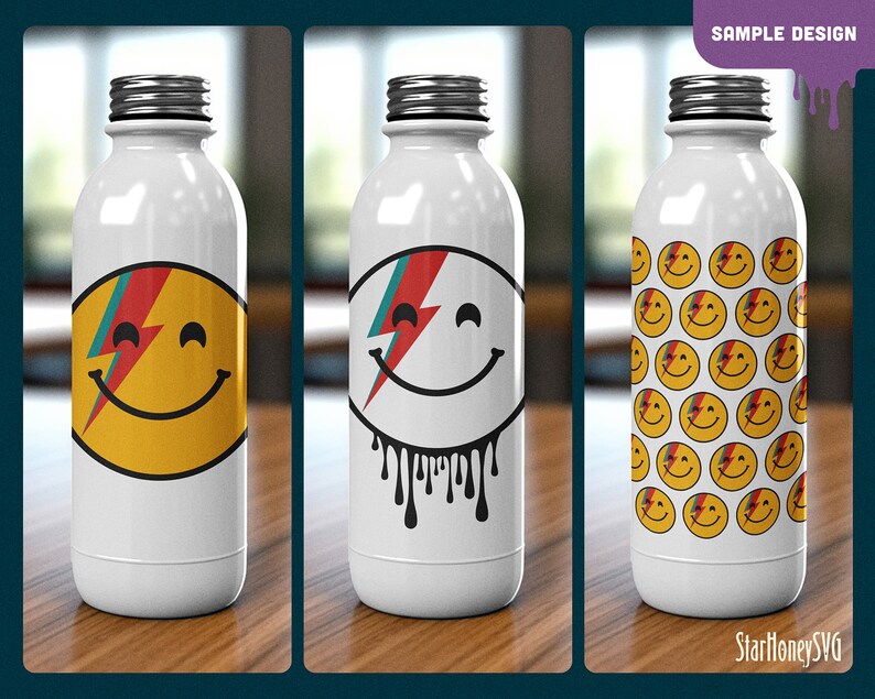 David Bowie Smiley Face Pack 6 Custom SVG & PNG Cut File Variations ...