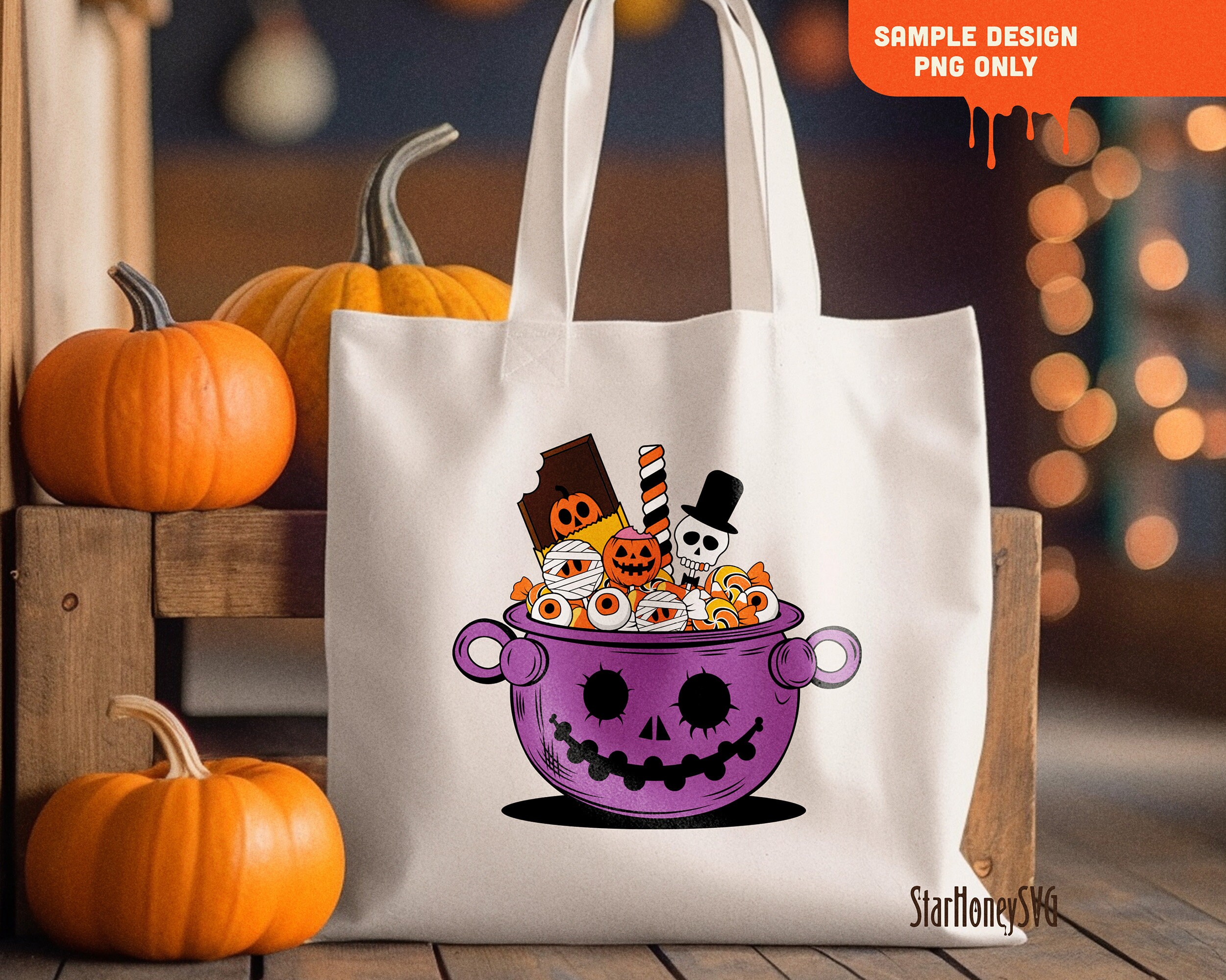 Retro Halloween Candy SVG/PNG Clipart Bundle. Cut Files Perfect for ...