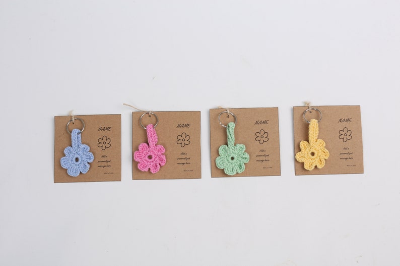 Adorable Pink Crochet Keychain - Set of 10 | Handmade Wedding Favors ...