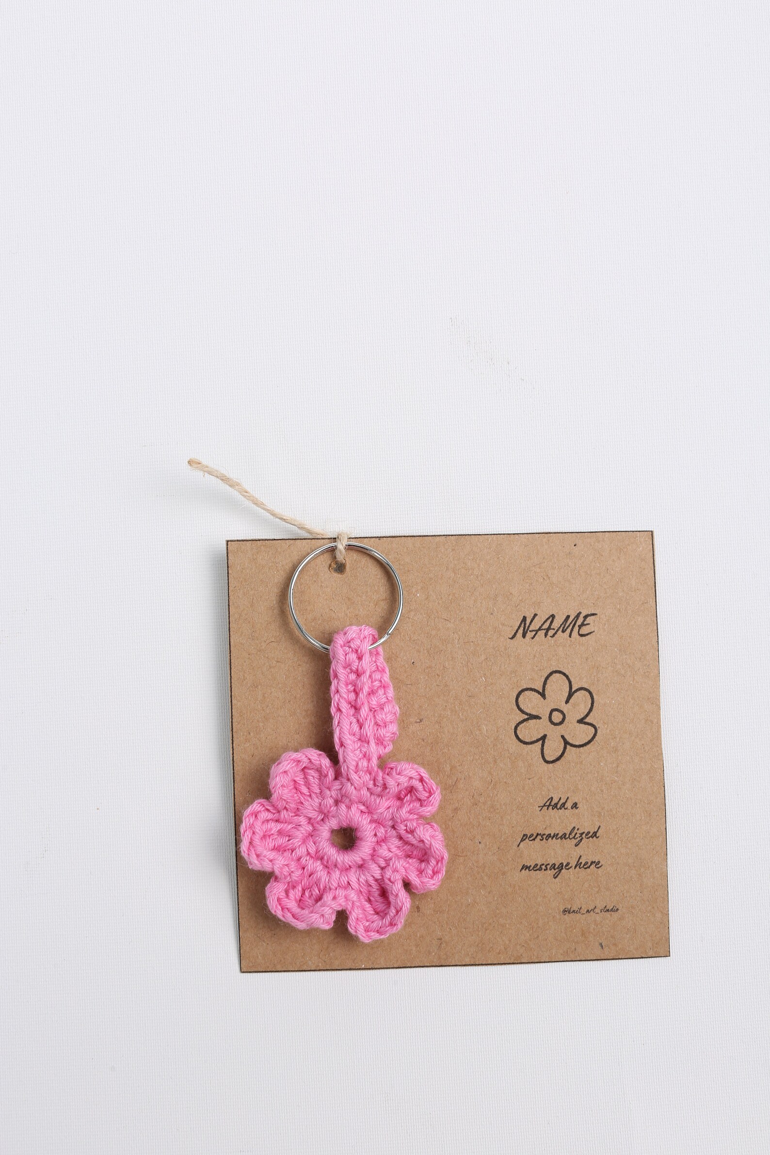 Adorable Pink Crochet Keychain - Set of 10 | Handmade Wedding Favors ...