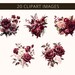 Burgundy Flowers - Clipart for Templates and Stationary- Transparent ...