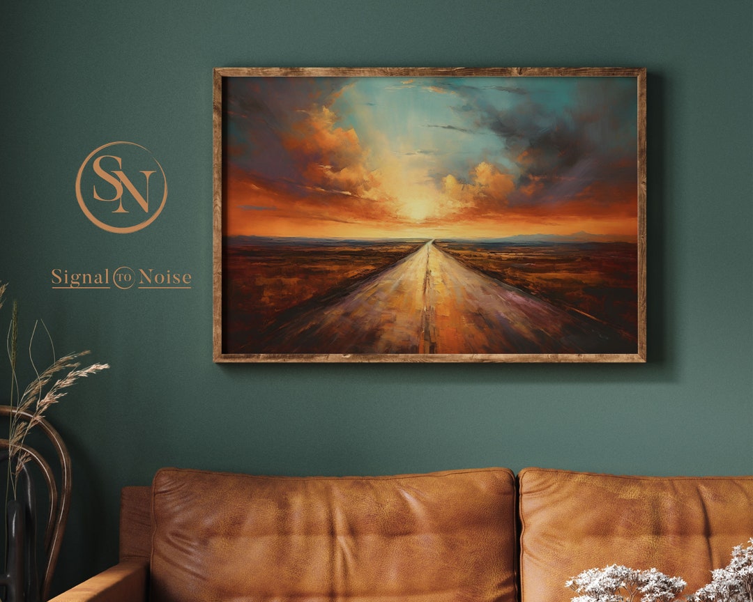 Australian Outback Long Road Ahead - Digital Print Poster Painting Wall ...