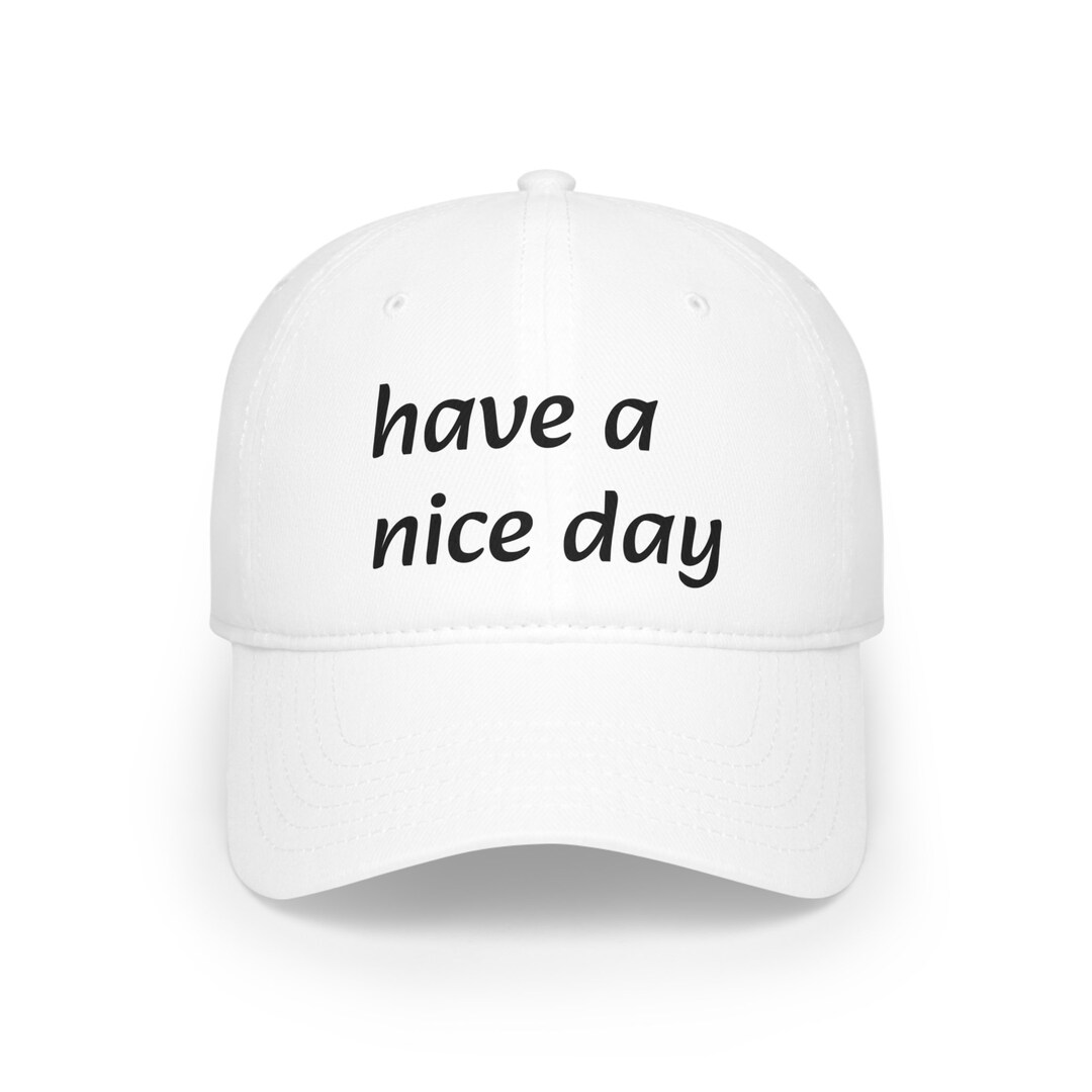 Have a Nice Day Baseball Cap, Aesthetic Dad Hat, Tiktok, Funny Baseball ...