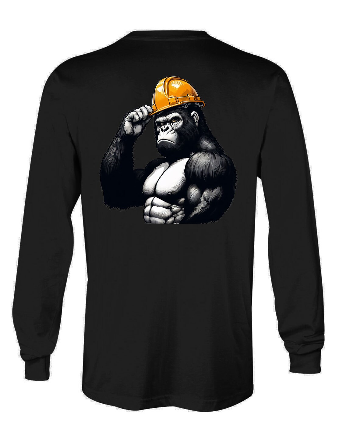 Construction Worker Ape Shirt - Gorilla Builder T-shirt - Funny ...