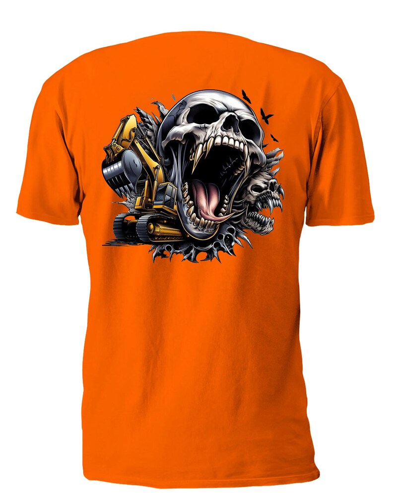 Angry Skull Bulldozer Operator Shirt – Heavy Equipment Graphic Tee - Etsy