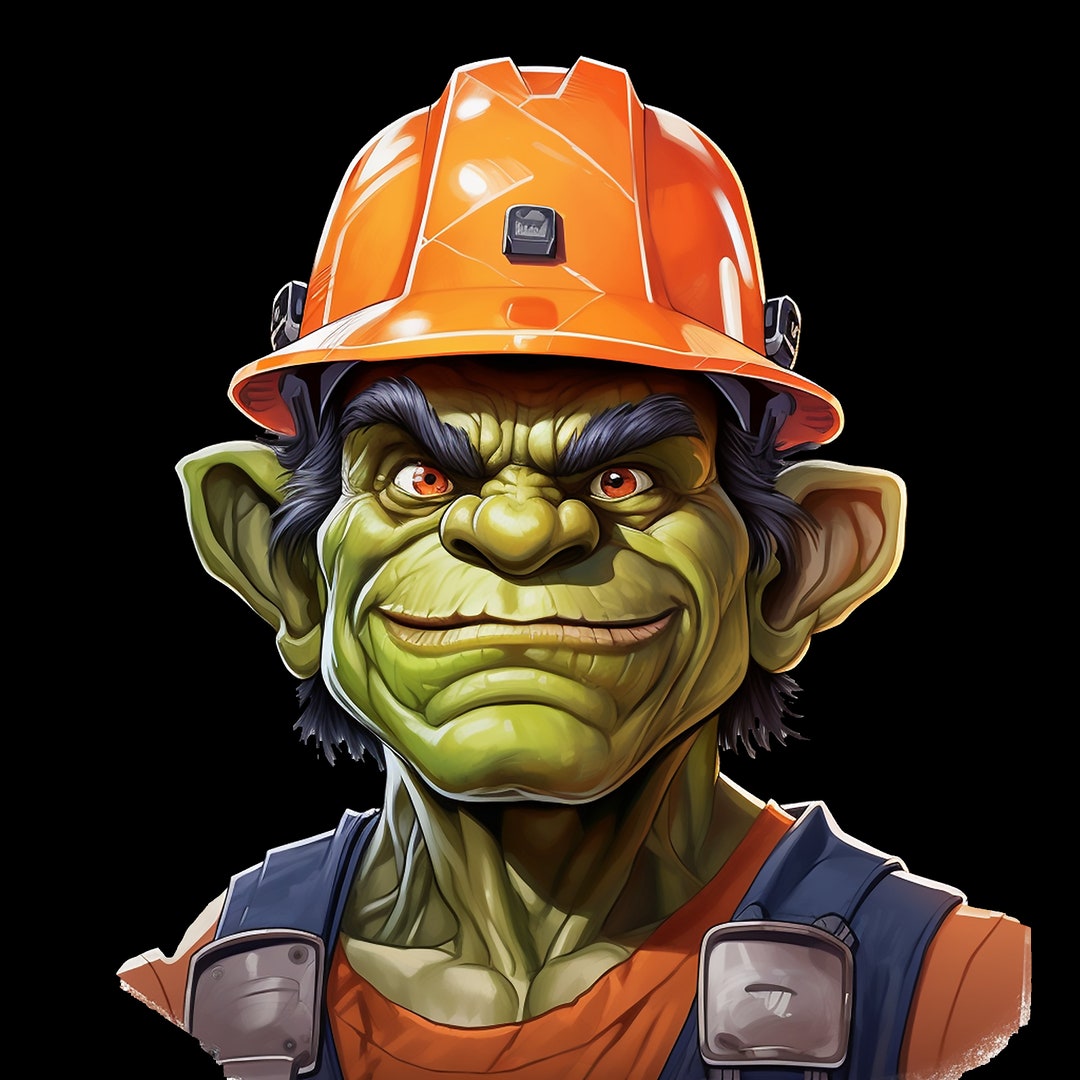 Green Construction Worker - Etsy