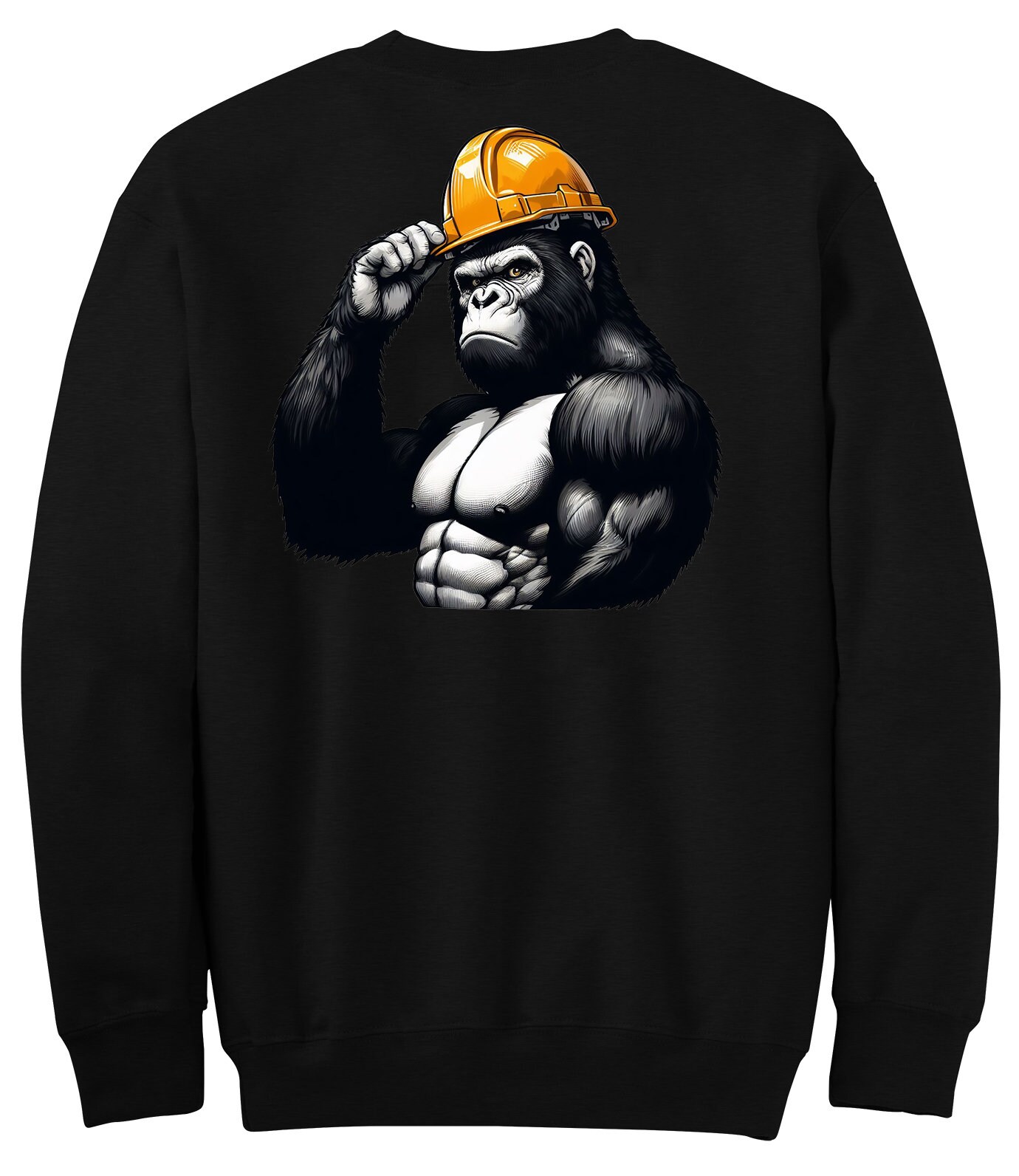 Construction Worker Ape Shirt - Gorilla Builder T-shirt - Funny ...