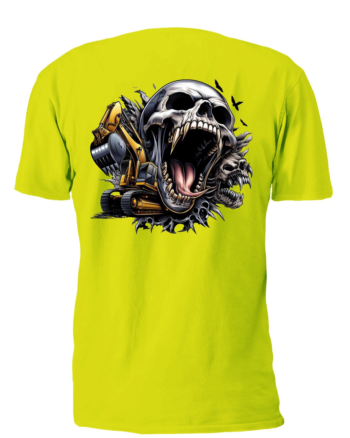 Angry Skull Bulldozer Operator Shirt – Heavy Equipment Graphic Tee - Etsy