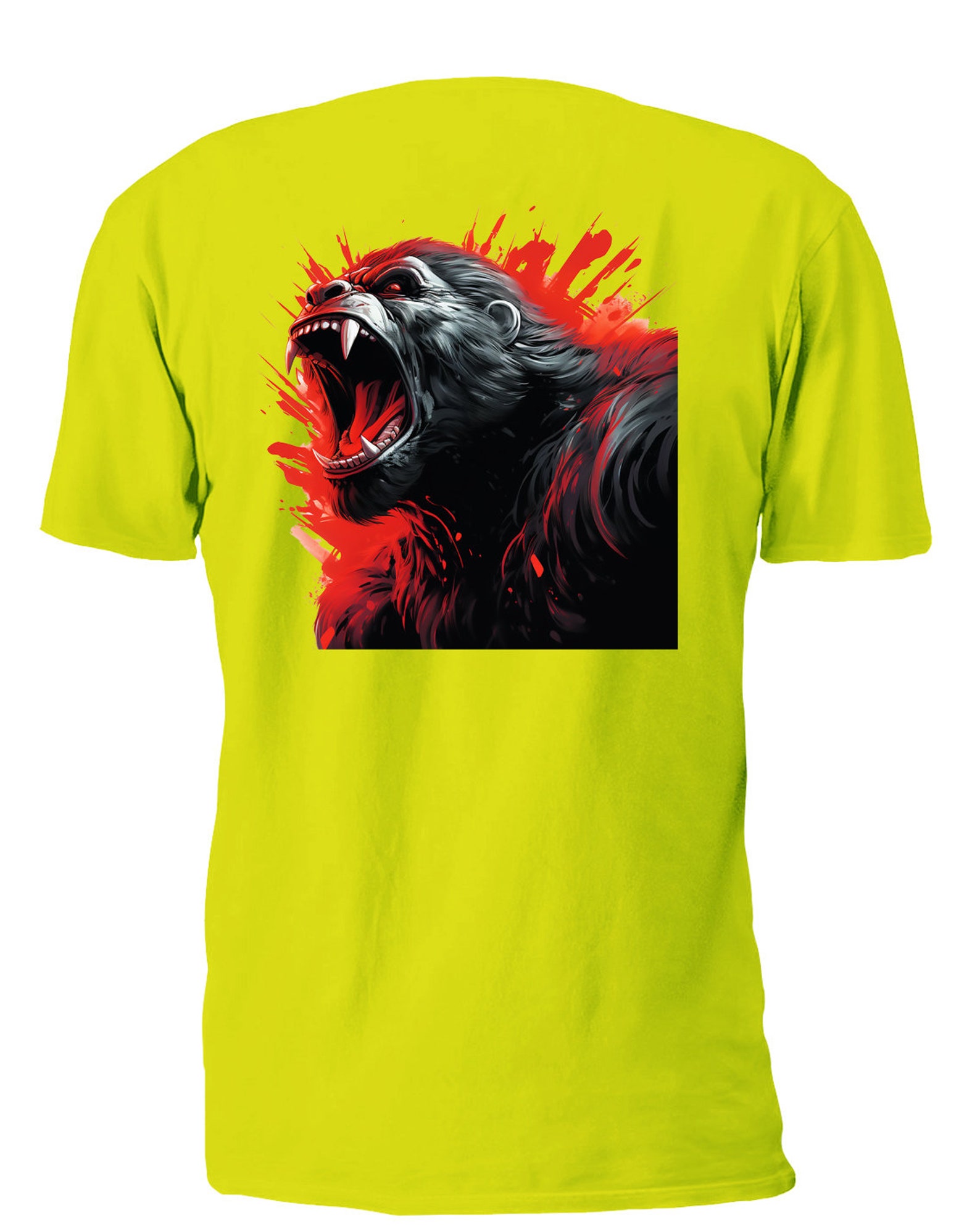 Angry Ape Face T-shirt 4 – Fierce Gorilla Graphic Hoodie, Longsleeve ...