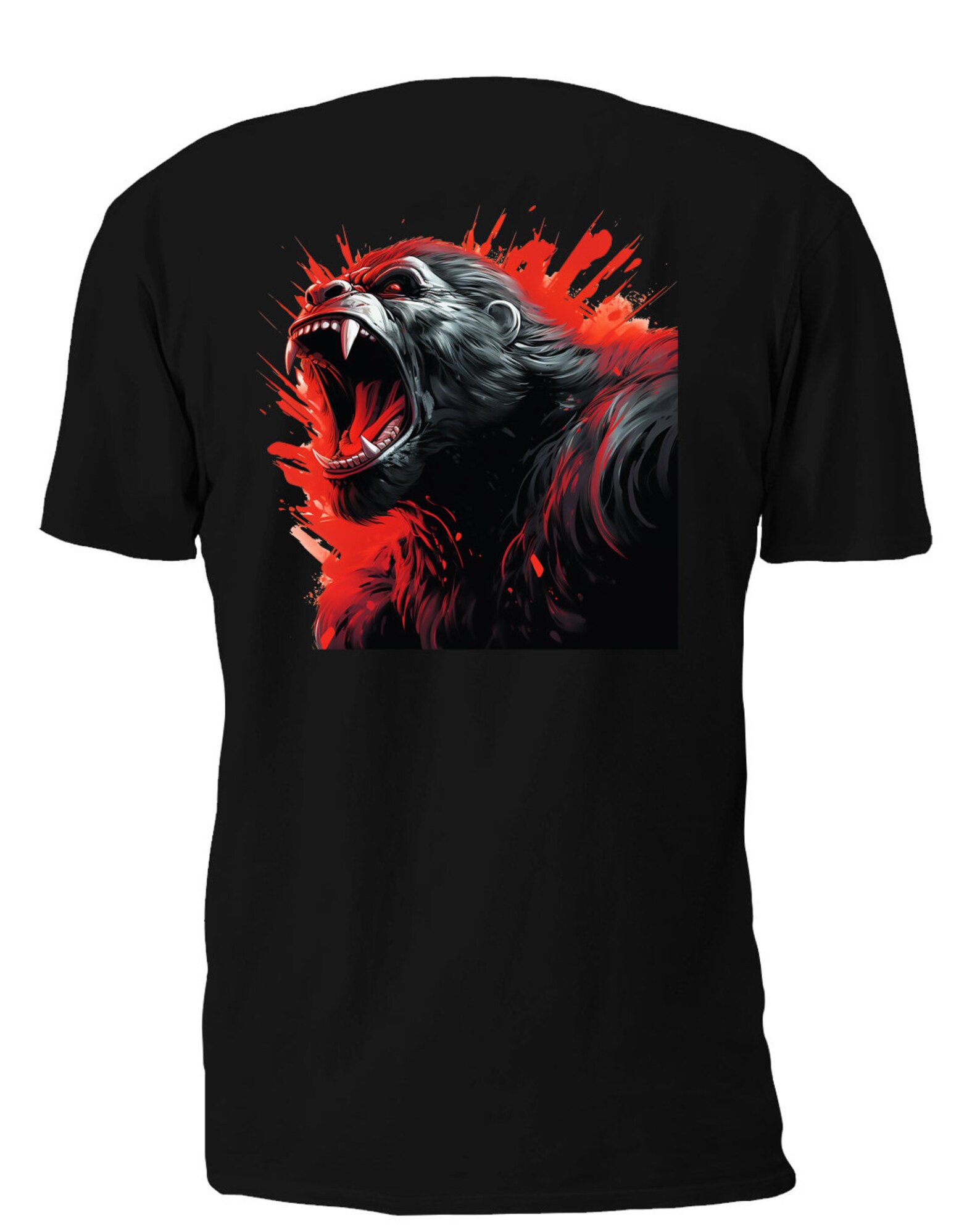 Angry Ape Face T-shirt 4 – Fierce Gorilla Graphic Hoodie, Longsleeve ...