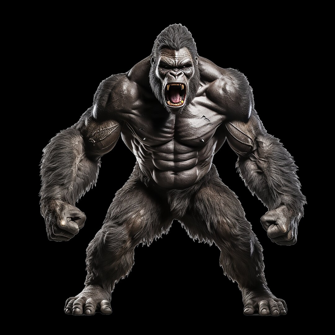 Roaring Gorilla Graphic Tee – Angry Ape Streetwear - Etsy