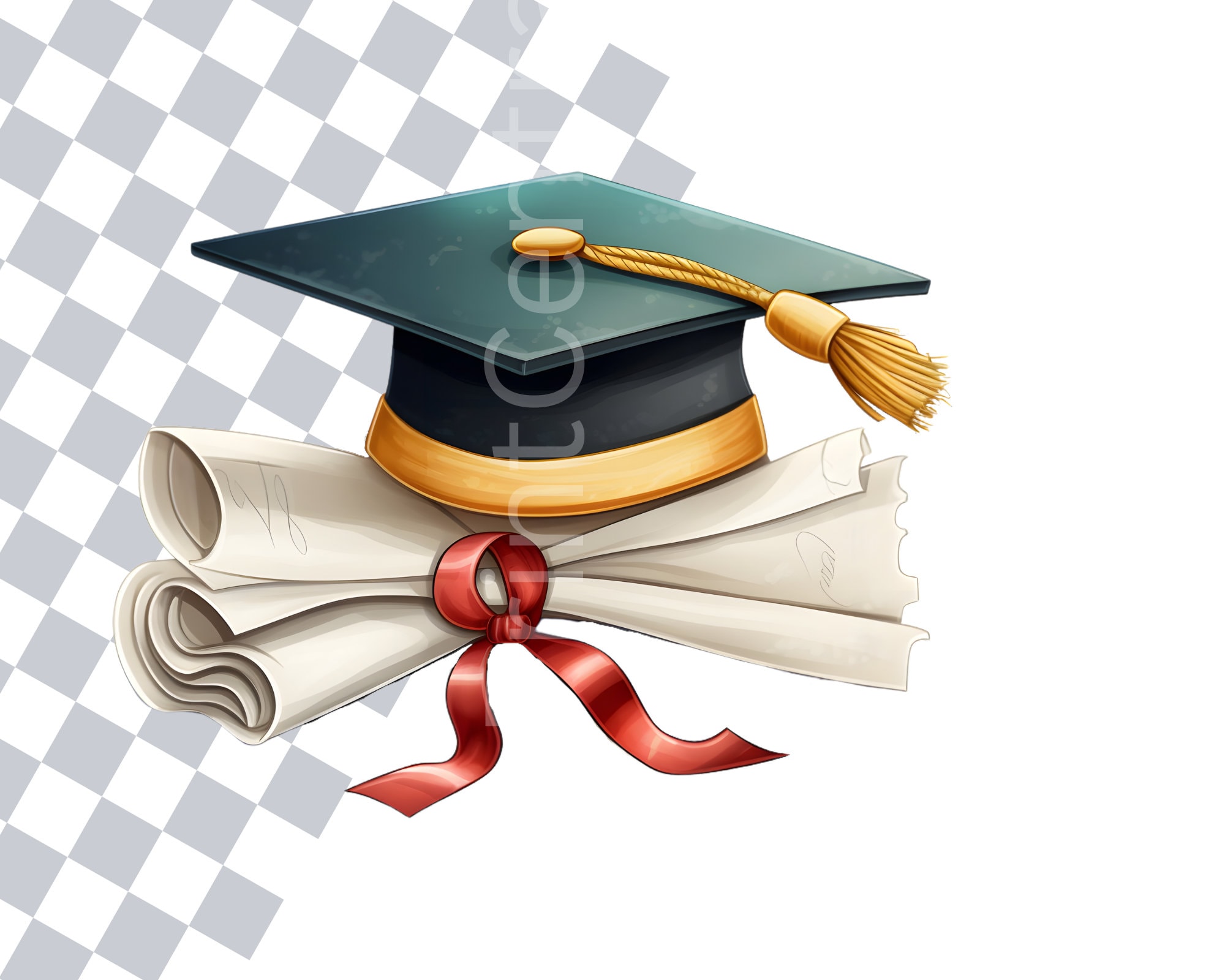 Graduation Cap Clipart 35 High Quality PNG Digital Download Transparent ...