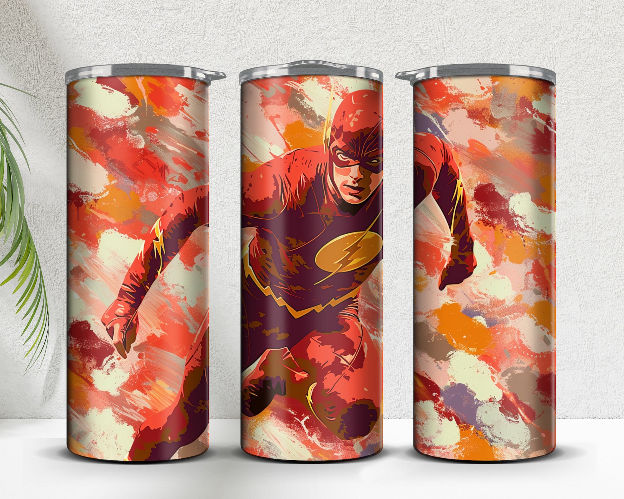 DC Flash 20oz Skinny Tumbler Sublimation Design Straight&tapered ...