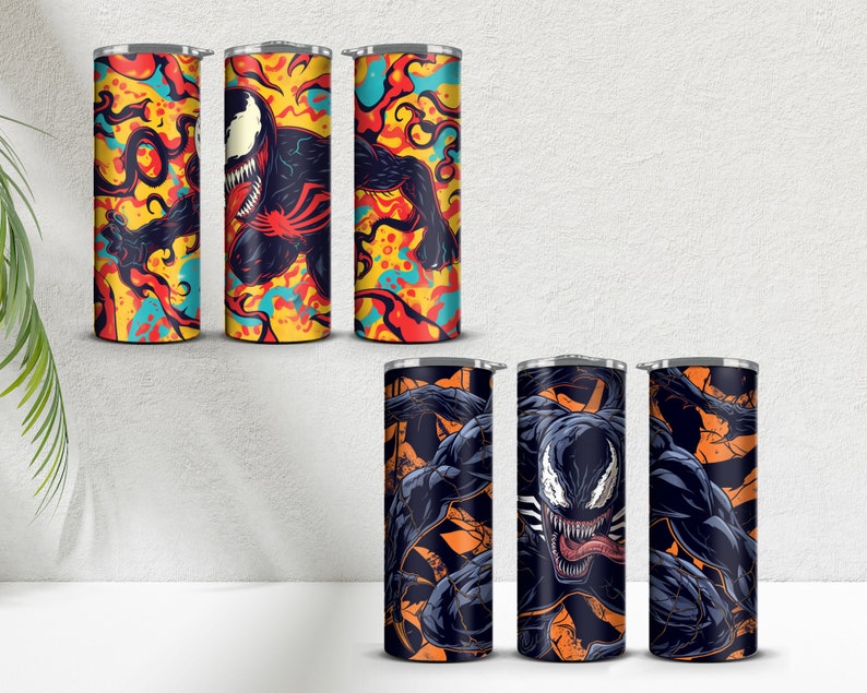 Venom 20oz Skinny Tumbler Sublimation Design Straight & Tapered Tumbler ...