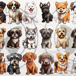 Puppy Clipart Bundle 98 Puppies Clipart Dog Breeds Png Dog Breeds ...