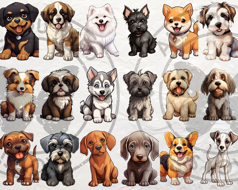 Puppy Clipart Bundle 98 Puppies Clipart Dog Breeds Png Dog Breeds ...