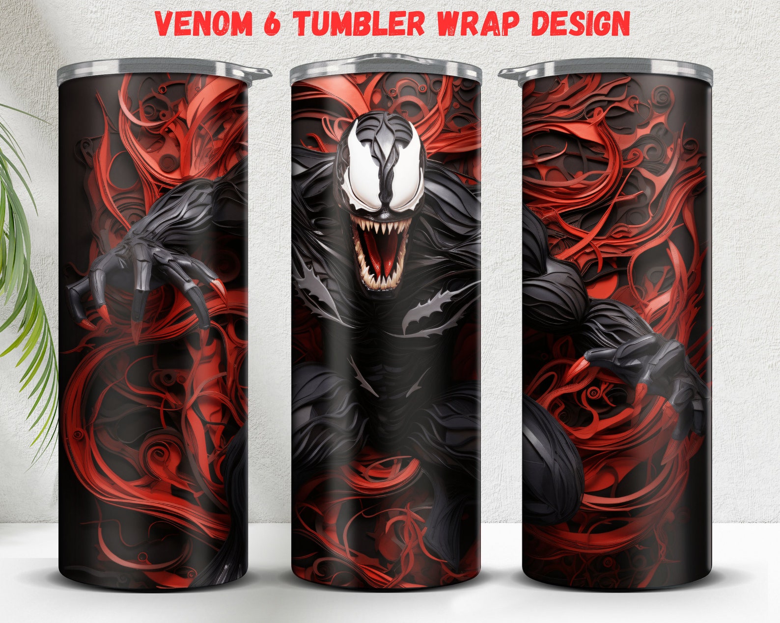 Venom 20oz Skinny Tumbler Sublimation Design Straight & Tapered Tumbler ...