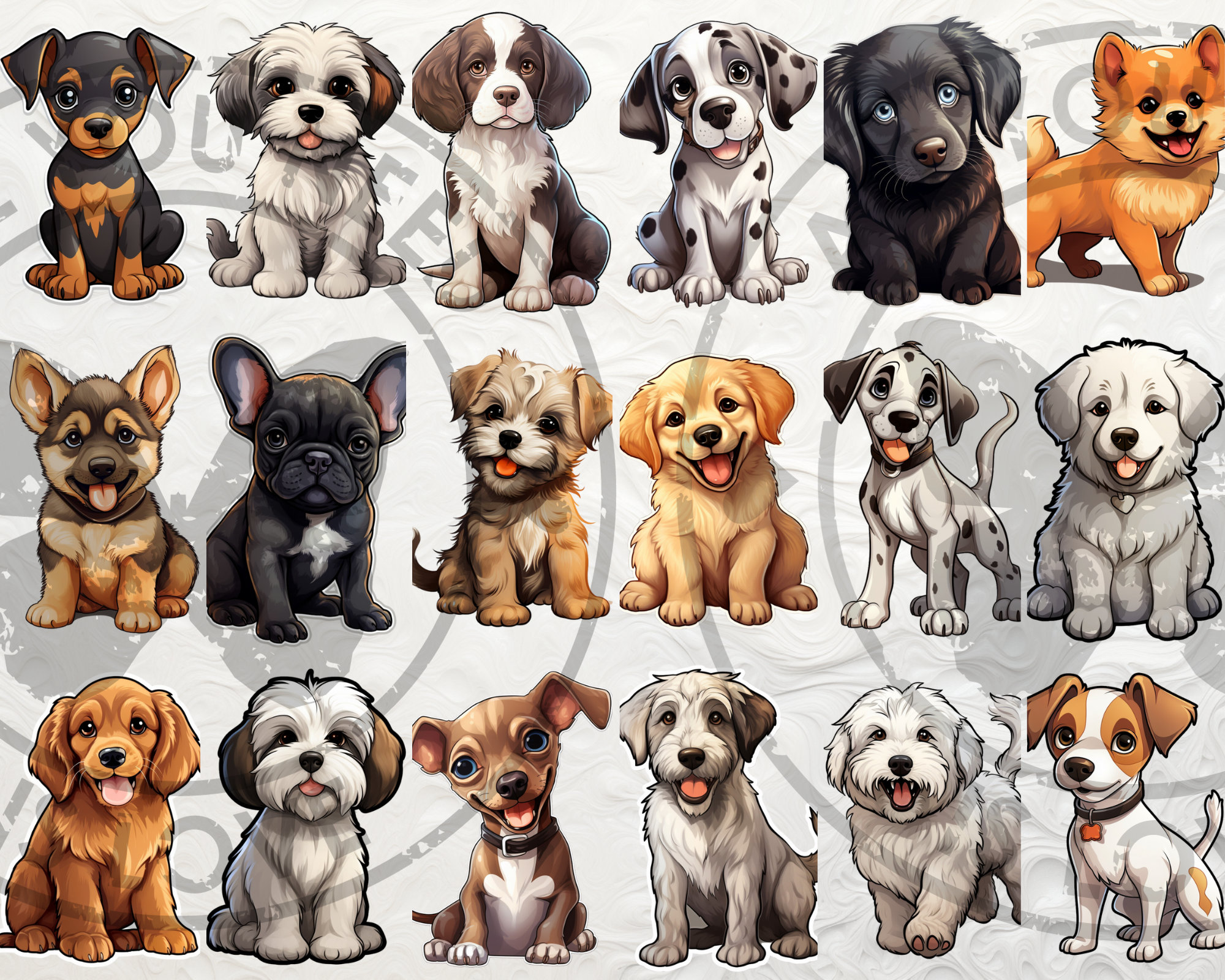 Puppy Clipart Bundle 98 Puppies Clipart Dog Breeds Png Dog Breeds ...