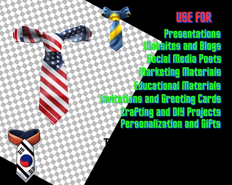 Tie Clipart Country Flag-inspired Tie 50 Creative Tie Design Digital ...