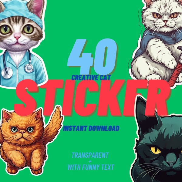 Whatsapp Cat Sticker - Etsy