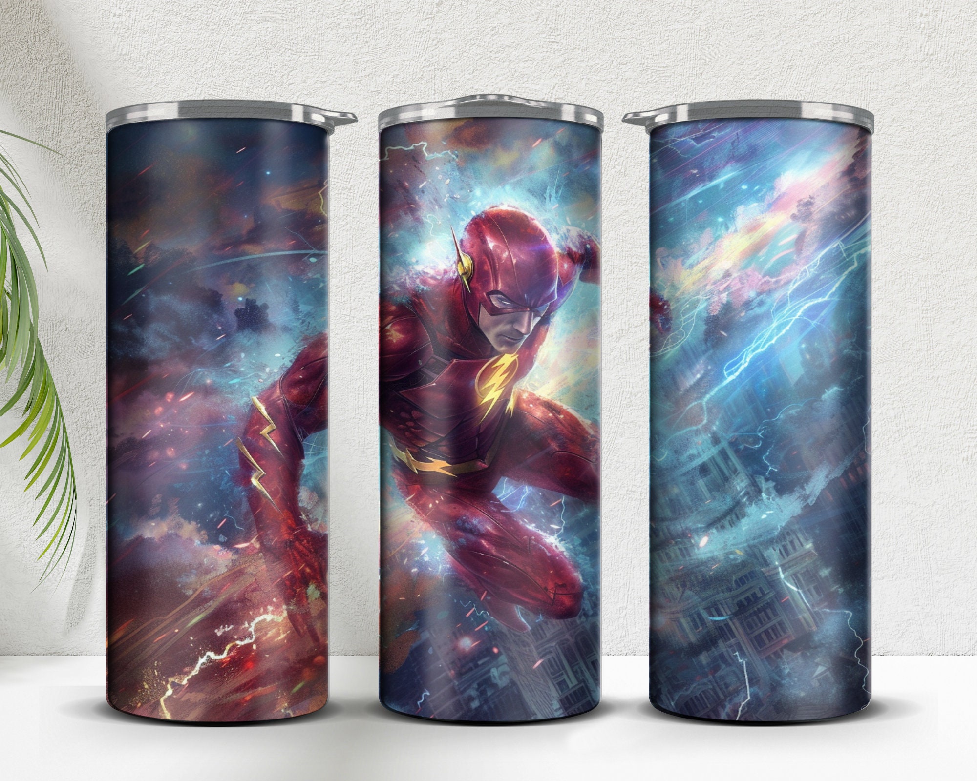 DC Flash 20oz Skinny Tumbler Sublimation Design Straight&tapered ...