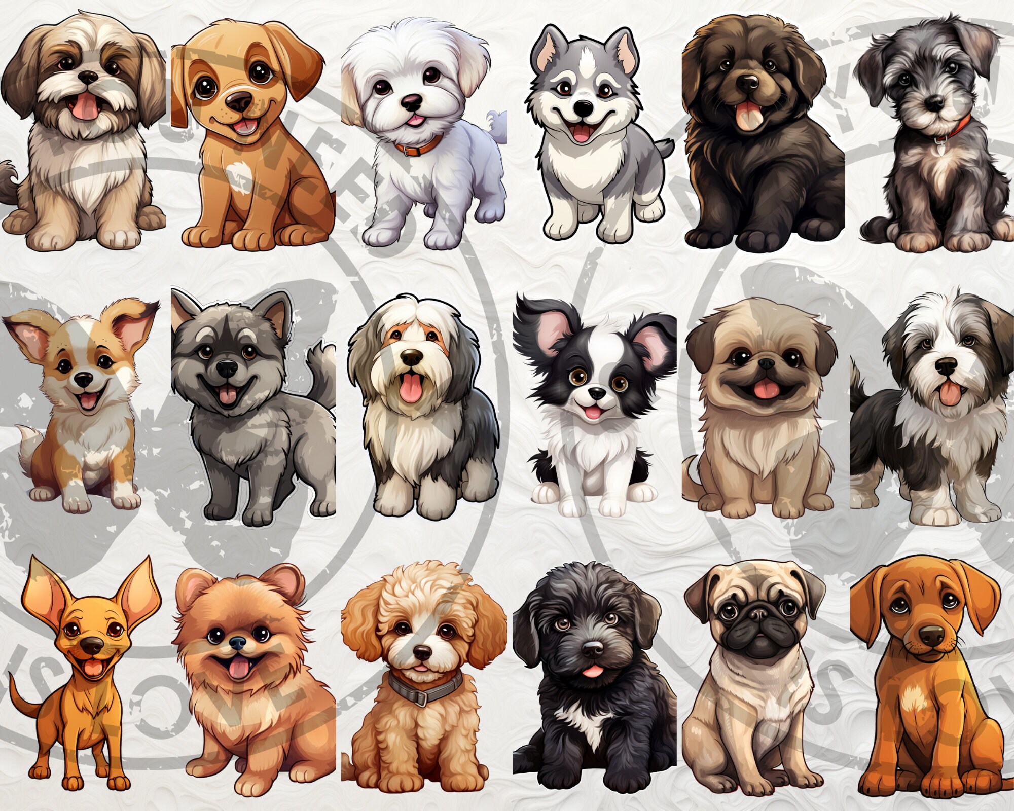 Puppy Clipart Bundle 98 Puppies Clipart Dog Breeds Png Dog Breeds ...