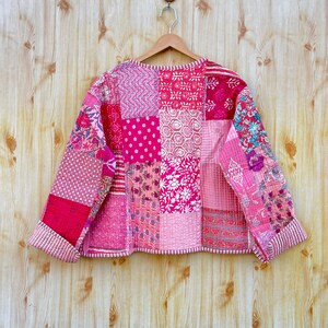 Patchwork Quilted Jacket Cotton Floral Bohemian Style Fall Winter ...