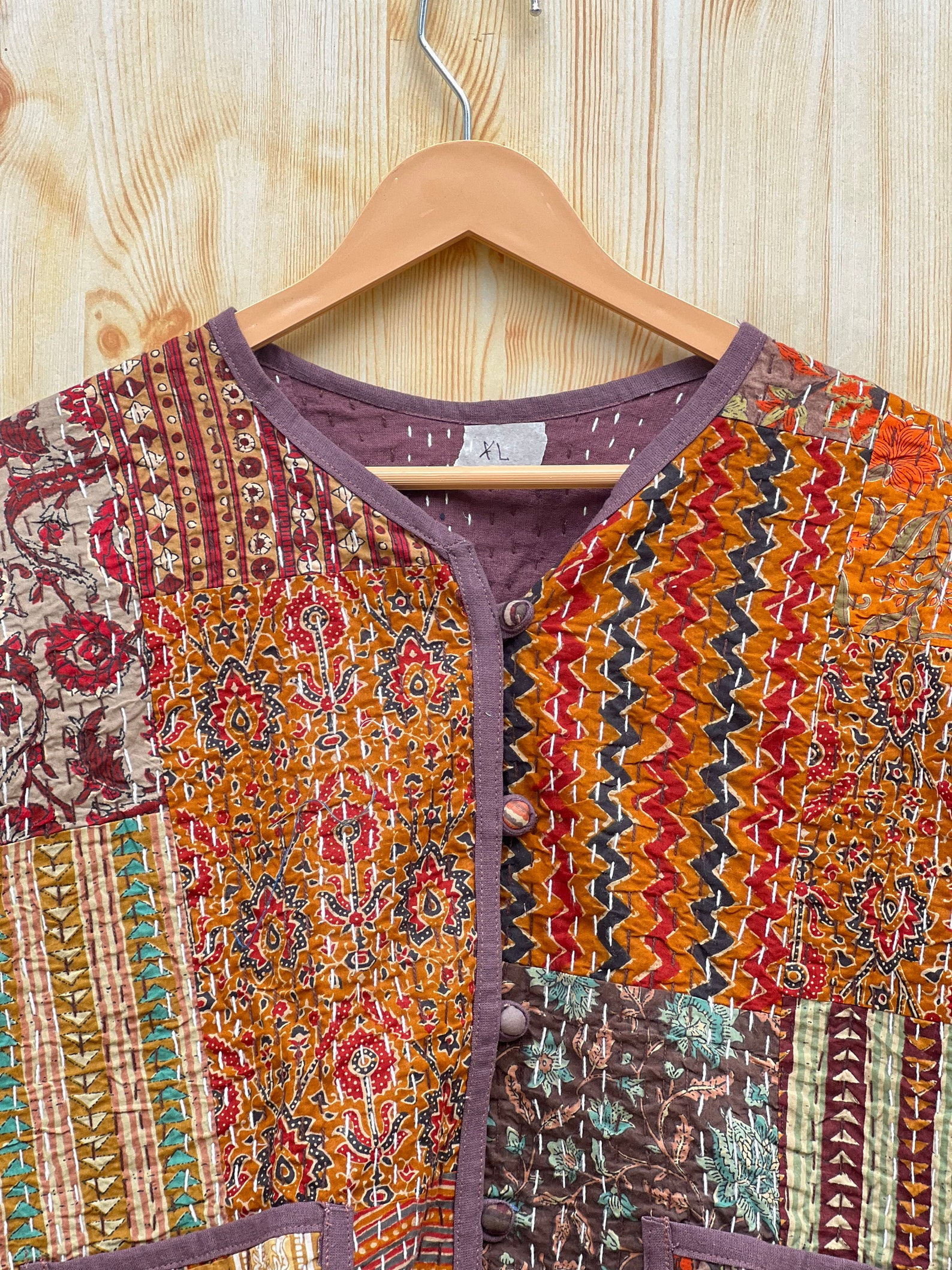 Hand Stitched Patchwork Jacket,organic Cotton Handmade Kantha Jacket ...