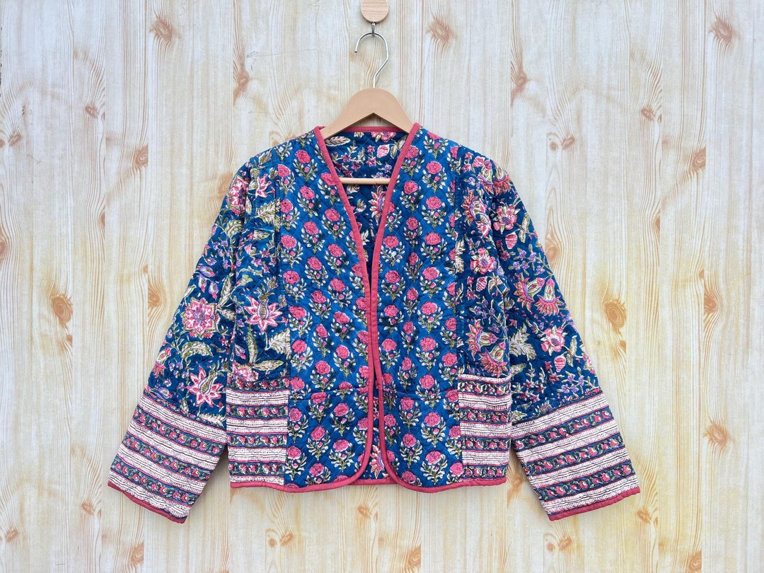 Burfi Quilted Patchwork Jacket Indian Handmade Quilted Patchwork Coat ...